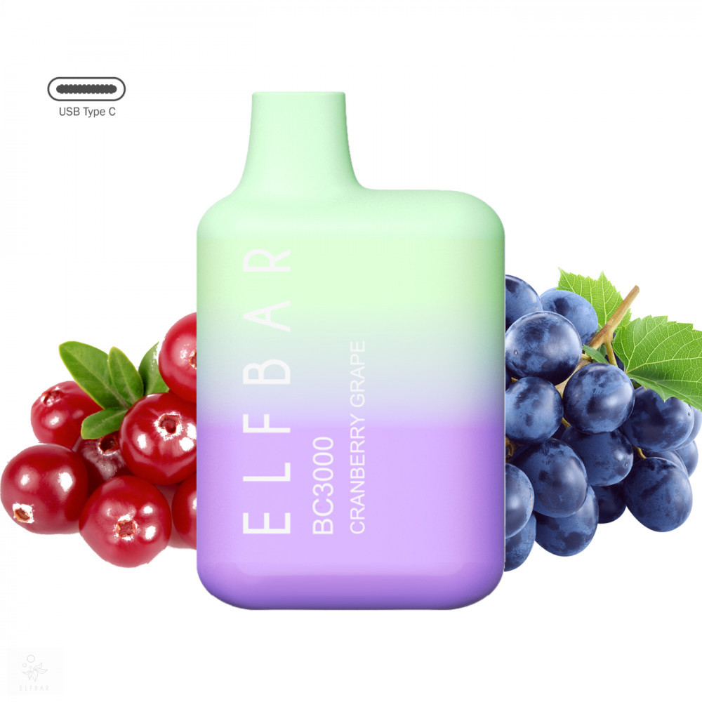 ELF BAR BC3000 CRANBERRY GRAPE 5% RECHARGEABLE - ELF BAR online rendelés